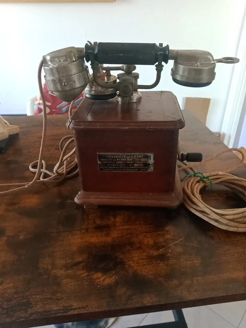 ANCIEN TÉLÉPHONE BOIS et Manivelle Modèle 1910 EUR 100,00 - PicClick FR