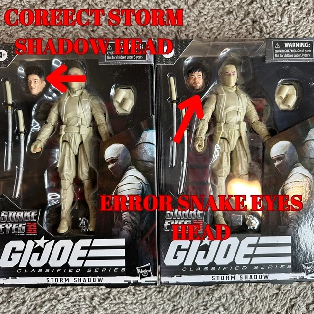 G.I. JOE CLASSIFIED Series Storm Shadow 2 Figure Lot WITH SNAKE EYES ...