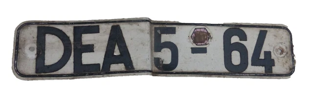 ALTES DDR NUMMERNSCHILD Kennzeichen KFZ Schild Autokennzeichen Trabant ...