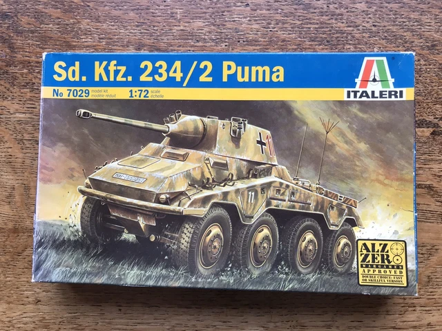 ITALERI 7029 ,SD.KFZ.234/2 Puma Armoured Scout Car, 1/72 Scale.2 Cars ...