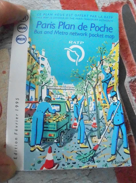 RARE PETIT PLAN RATP METRO RER BUS PARIS ANNEE 1995 NO Sncf EUR 14,00 ...