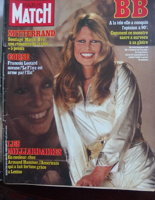 BRIGITTE BARDOT PARIS Match janvier 1983 EUR 5,00 - PicClick FR