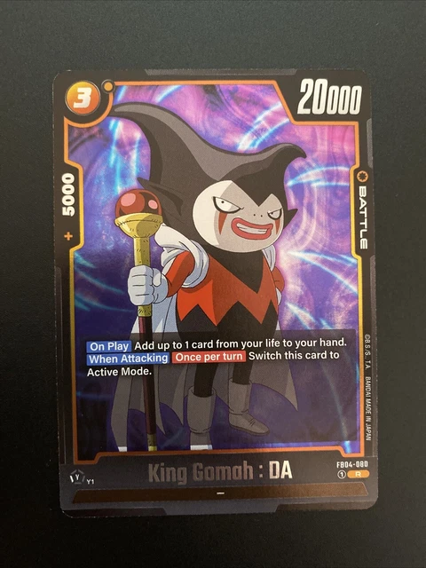 DRAGON BALL FUSION World Ultra- Limit Rare R Eng fb04-080 King Gomah De ...