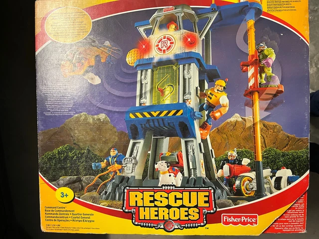 FISHER PRICE RESCUE HEROES COMMAND CENTER CENTRE RARO NUOVO Vintage New ...