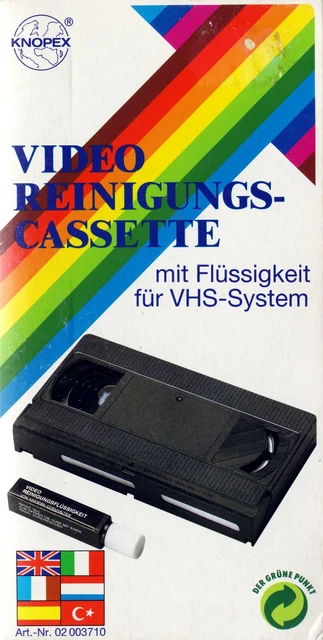 KNOPEX VHS S-VHS Videorecorder VCR Reinigungscassetten ...