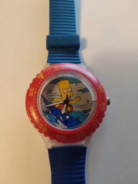 THE SIMPSONS BART Simpson Surfing Original Watch From 1998 Works ...