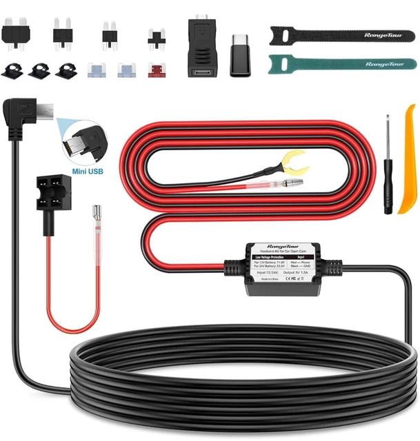 RANGE TOUR DASH Cam Hardwire Kit, Hard Wiring Kit for Car Cam with Mini ...