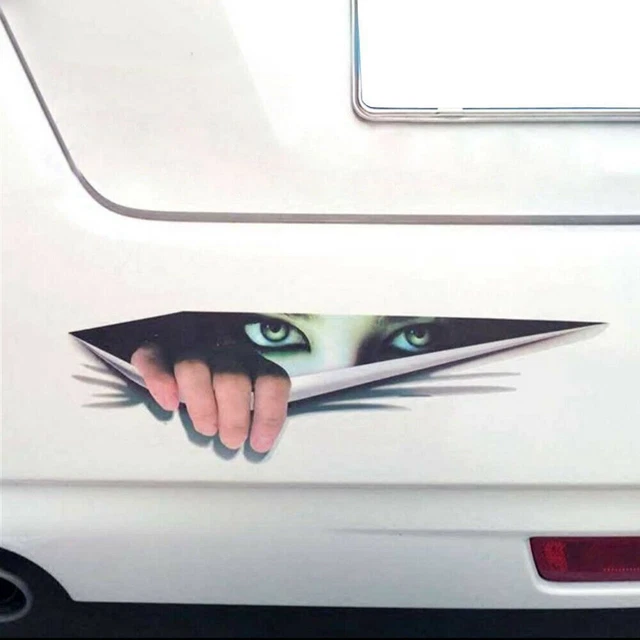 WINDOW 3D WATERPROOF Auto Decal Peeking Car Stickers Scary Eyes Auto ...