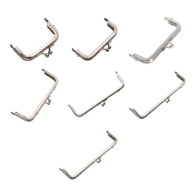 STEEL FRAME PURSE DIY Craft Kiss Clasp Lock Coin Bag Semicircular ...