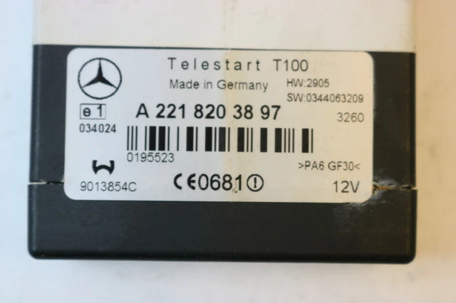 MERCEDES BENZ W212 Block Heater Receiver Control Unit T100 A2218203897 ...