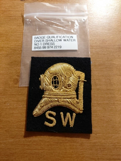 BRITISH ARMY MILITARY Qualification Badge, Diver Shallow Water, £5.00 ...