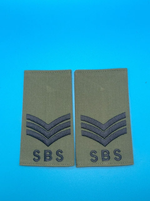 SPECIAL BOAT SERVICE SBS Rank Slides Olive Green - Sergeant Sgt £7.00 ...