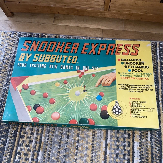 VERY RARE SUBBUTEO SNOOKER EXPRESS Game Boxed Vintage Made in England £ ...
