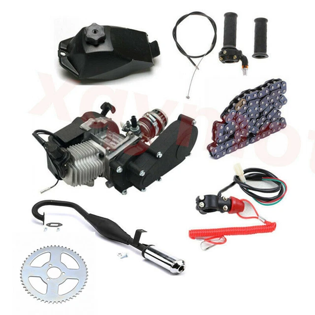 FULL KIT 50CC 49cc 2Stroke Gas Engine Motor Mini Pocket Quad Dirt Bike ...