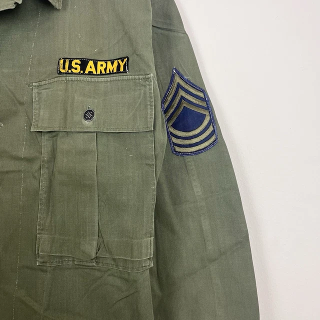 VINTAGE WWII M43 Field Jacket Shirt Military HBT 13 Star Sz 36 R £144. ...