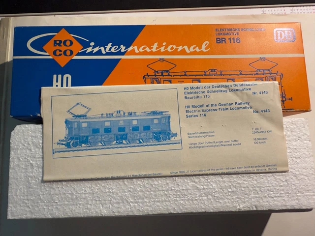 ROCO H0 4143 E-Lok BR 116 019-1 der DB grün in OVP EUR 40,00 - PicClick DE
