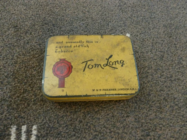 VINTAGE ~ “TOM LONG” Tobacco tin ~ 2oz (empty) £4.99 - PicClick UK