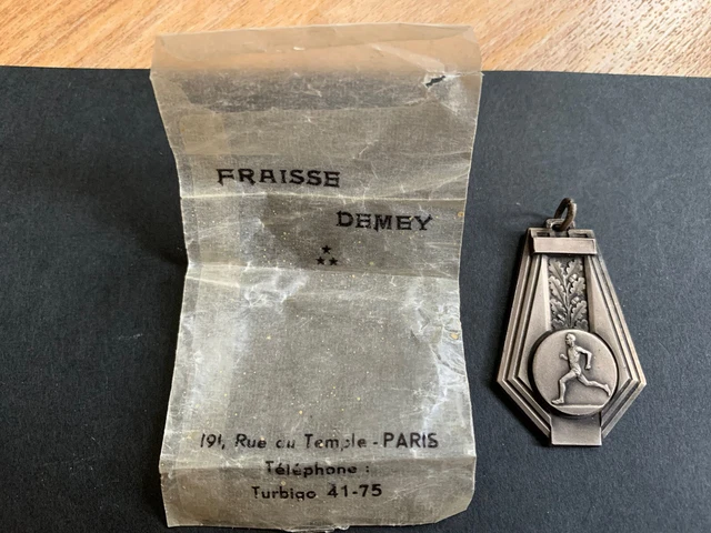 MÉDAILLE FRAISSE DEMEY Sportive ancienne Athlétisme Année 1960 A.F.P.E ...