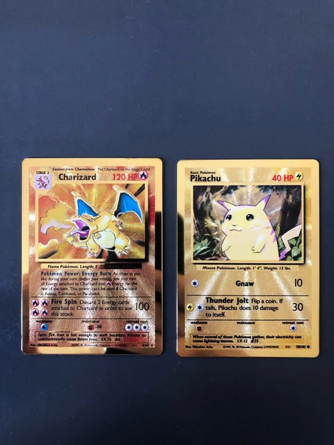 CARTE POKÉMON - Charizard + Pikachu | Promo Gold Metal | Gran Festa ...