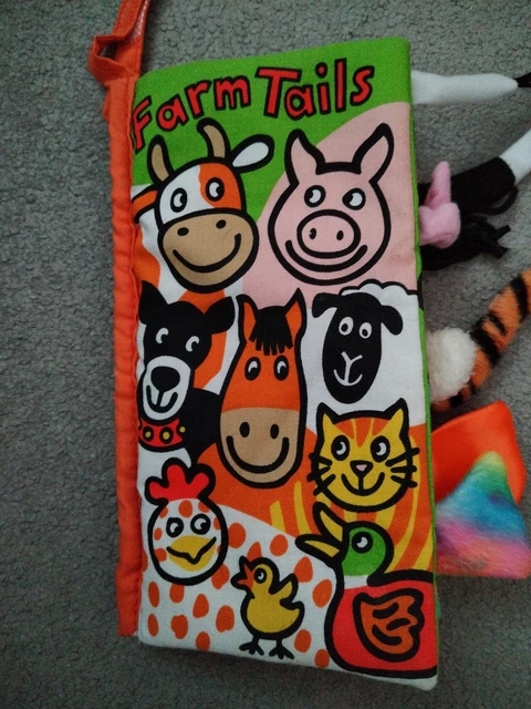 JELLYCAT FARM TAILS Soft Book Suitable From Birth £7.50 - PicClick UK