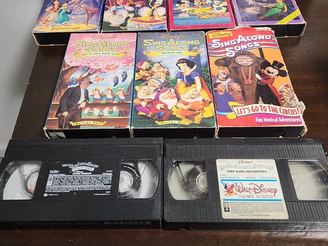 DISNEY SING ALONG Songs VHS Lot (13) Let's Go To The Circus, Colors Of ...