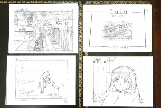 ANIME NOT CEL Serial Experiments Lain Layout Settei Sheets - A4 Format ...