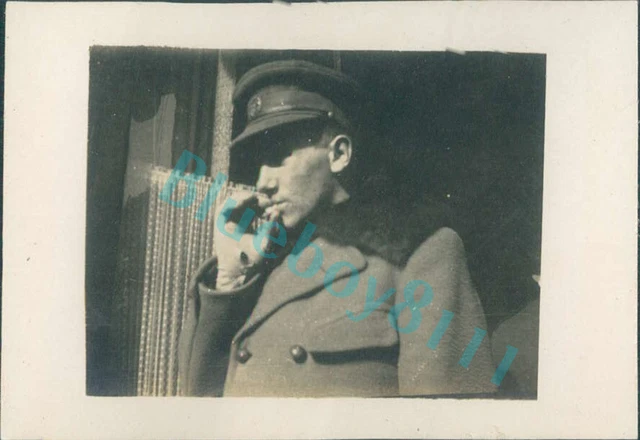 WW1 RFC & RAF Officer t Hoskins Smoking Cogarette Duren Germany 1919 3 ...