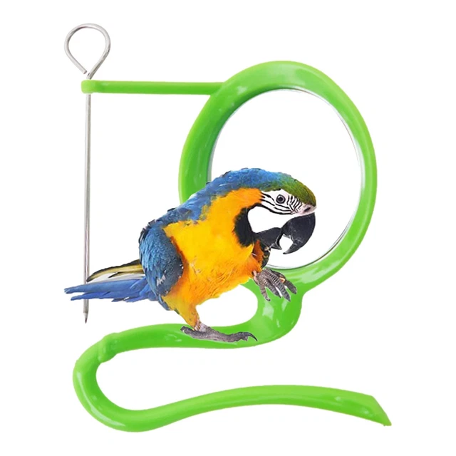 BIRD PERCH TOY Mirror Hanging Swing for Parrot New $25.67 - PicClick AU