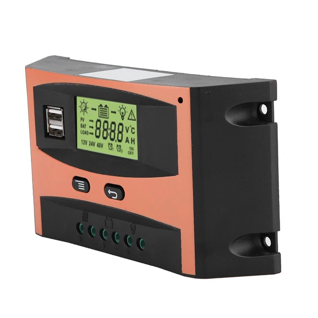 12V/24V MPPT SOLAR Panel Regulator LCD Screen Auto Battery Controller ...