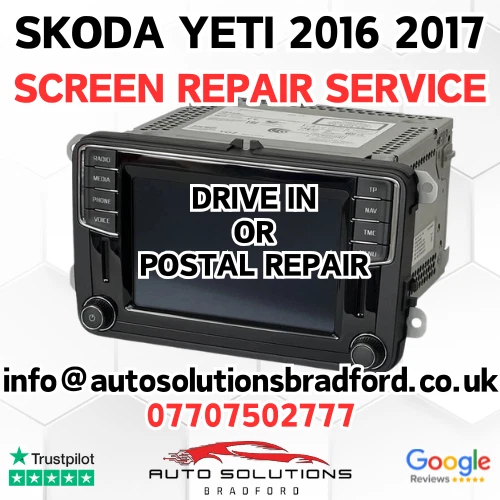 SKODA YETI LCD Display Touch Screen Repair Service Media Unit Mib2 Sat ...