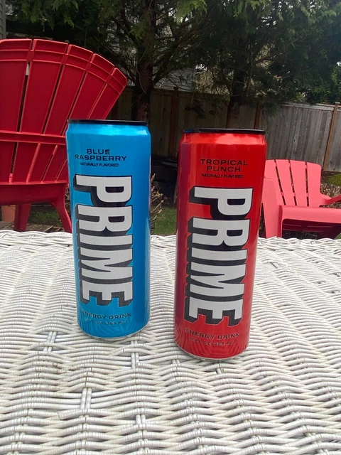 PRIME HYDRATION ENERGY Drink Blue Raspberry and Fruit Punch Flavors New ...