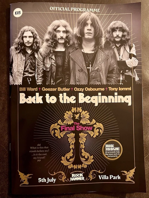 OFFICIAL BLACK SABBATH/ Ozzy Osbourne ‘Back to the Beginning’ Programme ...