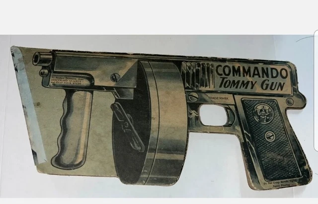 RARE WWII 1940S Commando Soldier Tommy Gun Snap Dime Store Toy ...