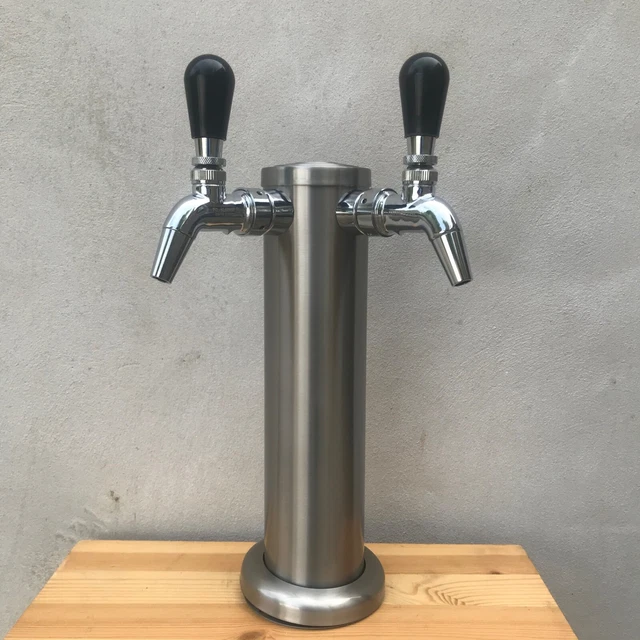 INTERTAP DOUBLE TAP Kegland Stainless Steel Font Faucet Tower Kegerator ...