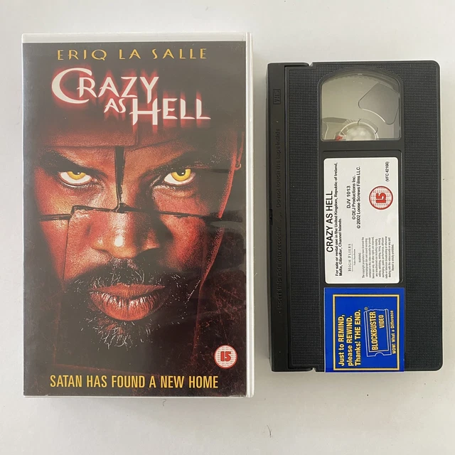 CRAZY AS HELL VHS Video Tape PAL Big Box Ex-Rental Blockbuster Horror ...