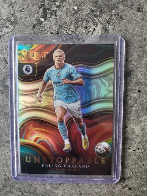 ERLING HAALAND 2022-23 Panini Select Premier League Unstoppable Silver ...