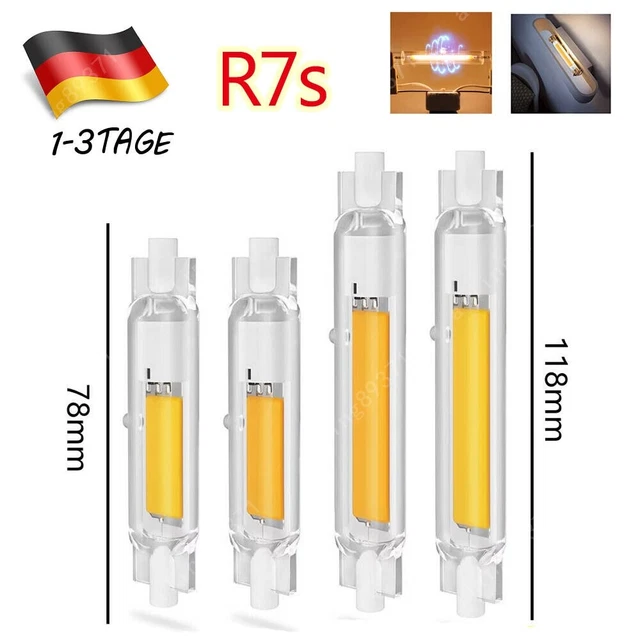 R7S LED 78MM 118mm COB Glas 10W 20W Ersetzen Halogenlampe Tube 220V DHL ...