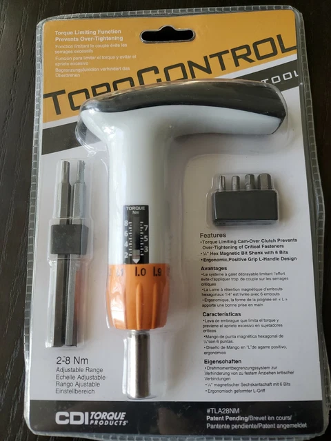 TORQCONTROL ADJUSTABLE TORQUE Screwdriver set by CDI snap-on 2nm to 8nm ...