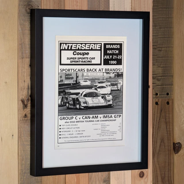1990 INTERSERIE GROUP C Can Am IMSA GTP Poster Advertisement - Original ...