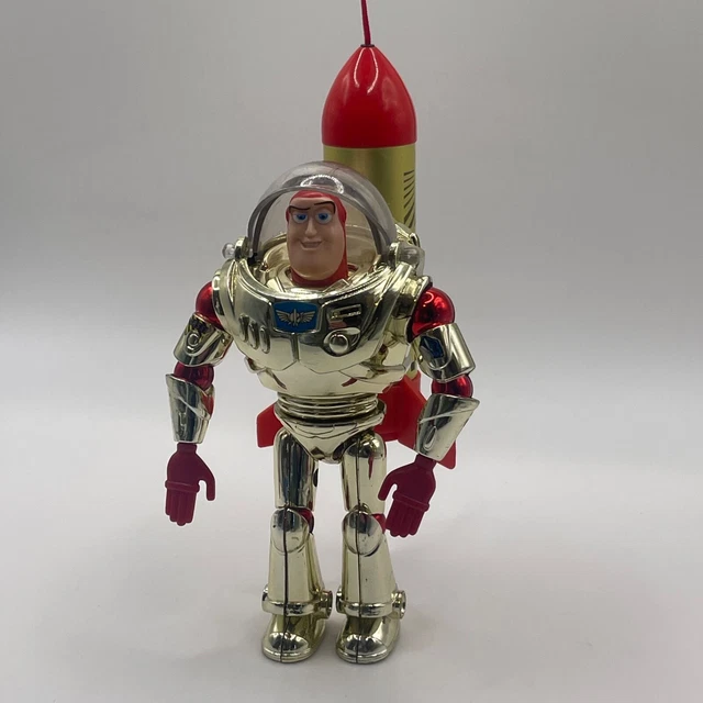 DISNEY PIXAR TOY Story Gold BUZZ LIGHTYEAR Rocket Figure No Wings Combi ...