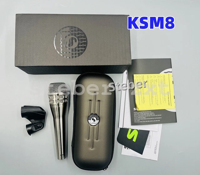 SILVER KSM8 PROFESSIONAL Mic Cardioid Vocal Dynamic Microphone Handheld ...