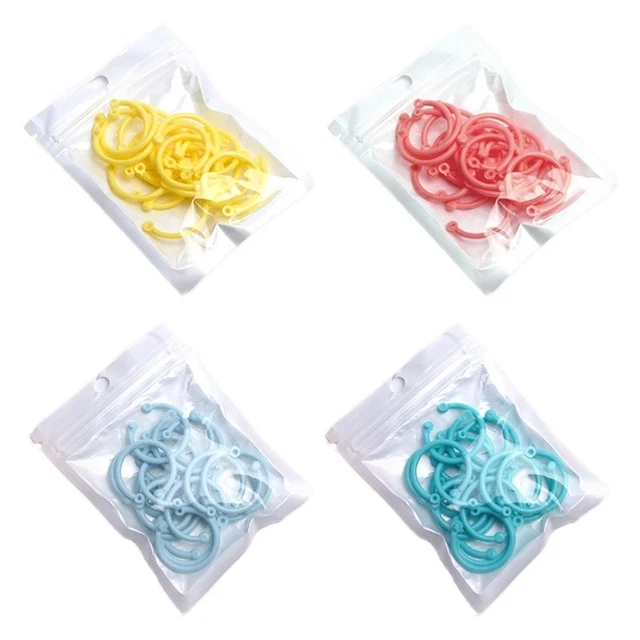 PLASTIC BINDER RINGS,FLEXIBLE Loose Leaf Book Rings,Colorful DIY ...
