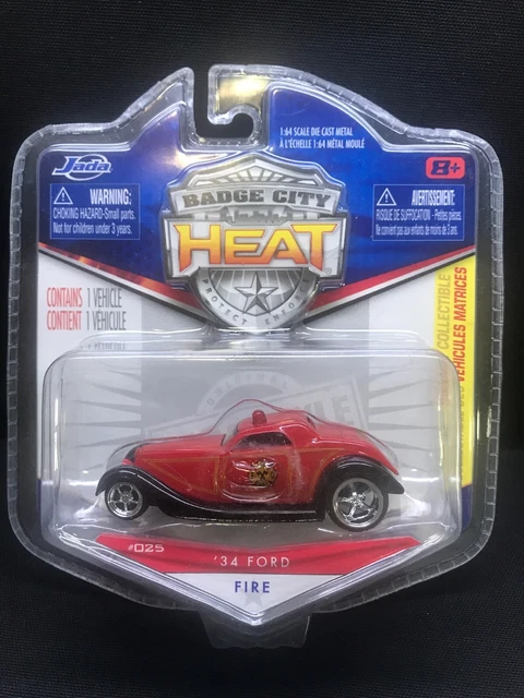 JADA BADGE CITY HEAT '34 Ford Fire Collectable Scale 1:64 EUR 16,78 ...