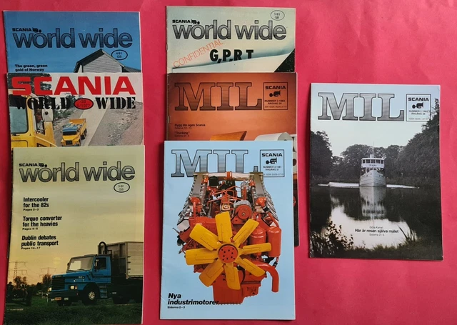 SCANIA WORLDWIDE & MIL Magazine, 1970's & 1980's x 7 £16.31 - PicClick UK