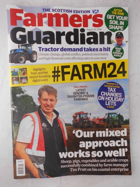 FARMERS GUARDIAN MAGAZINE 16th August 2024 #FARM24 record breaking digital event £9.10 - PicClick UK