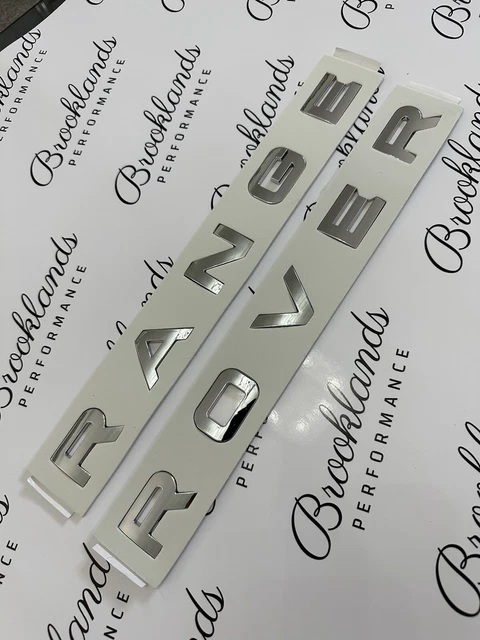 CHROME SILVER RANGE Rover Lettering Badge Letters for Front Bonnet Or ...