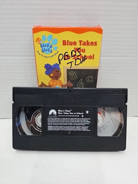 BLUE’S CLUES BLUE Takes You To School VHS 2003 Video Tape Nick Jr ...