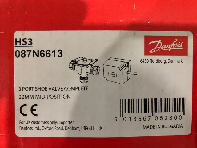 DANFOSS HS3 3 Port Valve and Actuator - 087N6613 £59.99 - PicClick UK