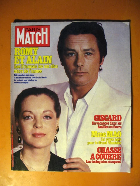 PARIS MATCH N° 1650 du 09/01/1981-Romy Schneider et Alain Delon. Chasse ...