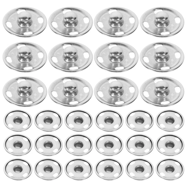 15PCS PRESS STUDS Buttons Snap Fasteners Snaps Button Press Studs 50 ...